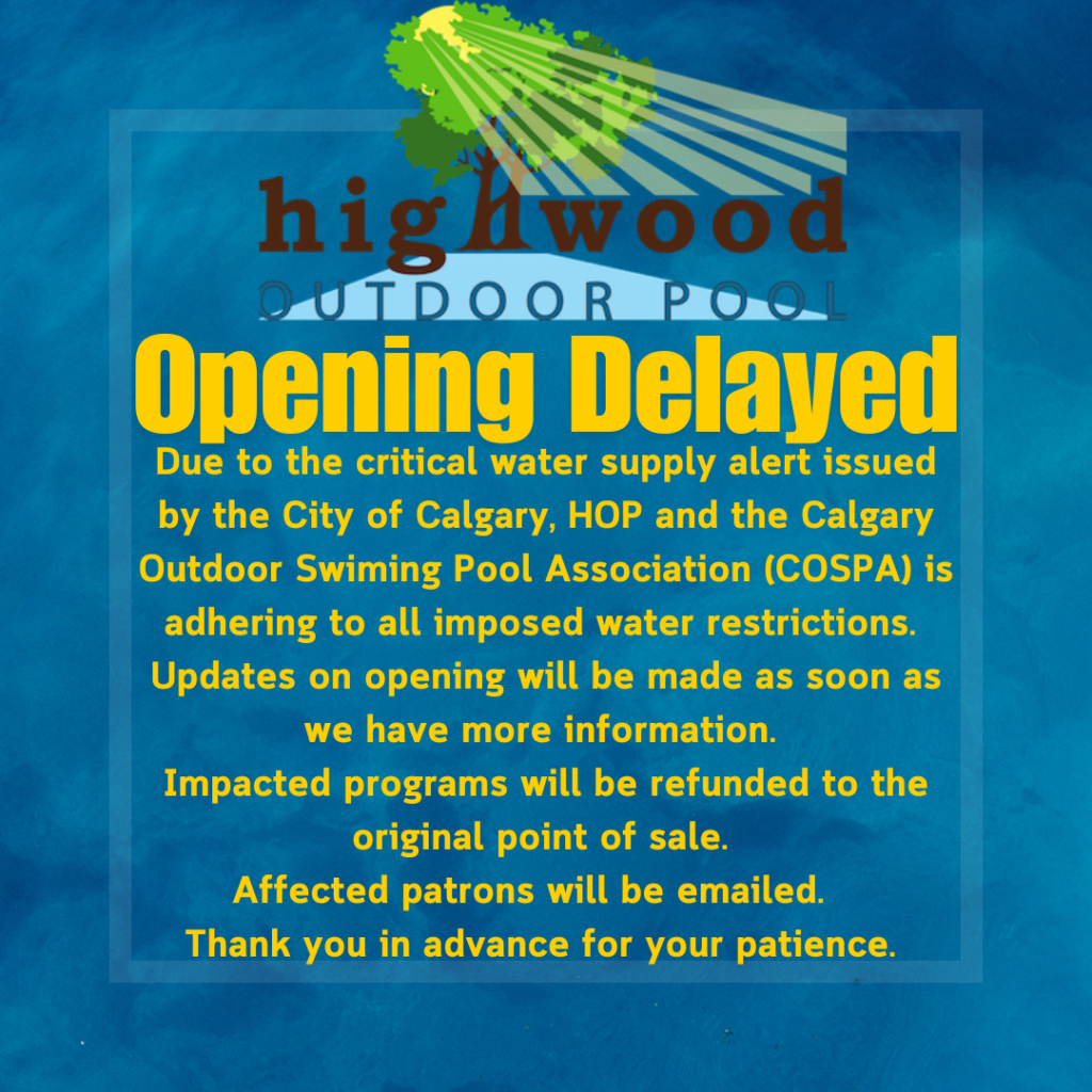 Pool Schedule – Highwood Outdoor Pool